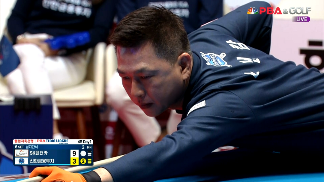 다음스포츠 | SK렌터카위너스(박한기) vs 신한알파스(마민캄) 6세트 HL[웰컴저축은행 PBA 팀리그 4R]