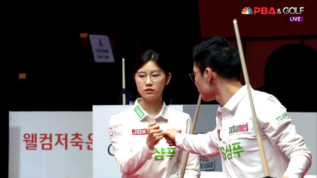 다음스포츠 | 블루원엔젤스(홍진표,스롱) vs TS샴푸히어로즈(한동우,이미래) 4세트 HL[웰컴저축은행 PBA 팀리그 5R