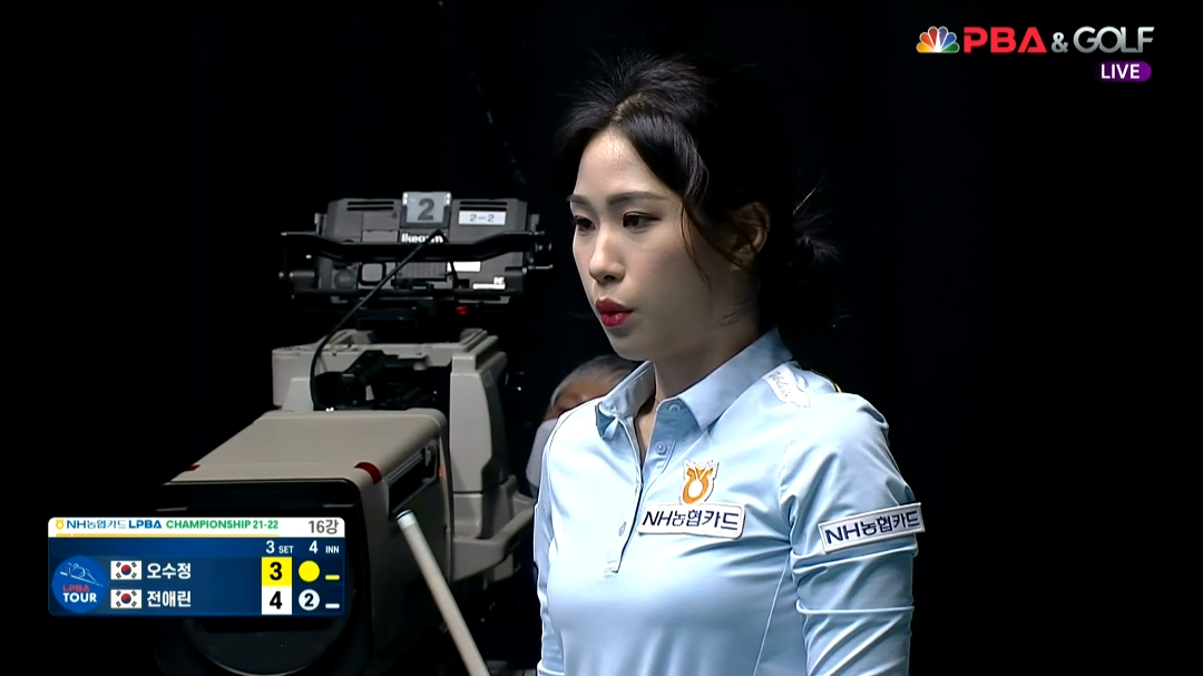 3뱅크샷 후 어려운 앞돌리기 짧게 성공하는 전애린[NH농협카드 LPBA 챔피언십 16강] | 다음스포츠