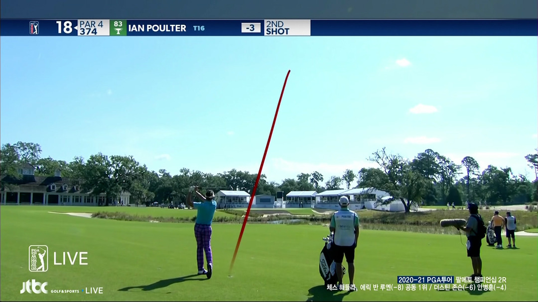 다음스포츠 | [2R 18번홀] '샷 이글 될 뻔!' 엄청난 샷 감각을 보여주는 이안 폴터