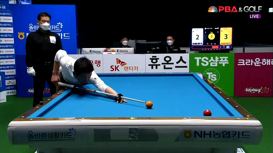 위력적인 3뱅크샷에 이은 4연속득점하는 박광열[NH농협카드 PBA 챔피언십 8강] | 다음스포츠