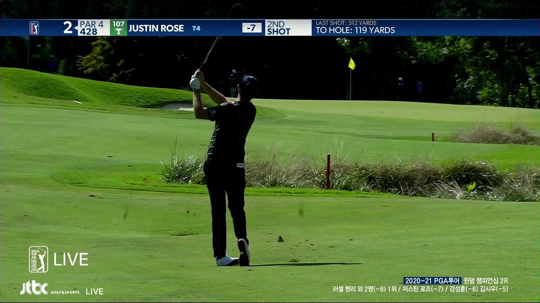 [2R 2번홀] '날카로운 세컨 샷' 침착하게 버디 잡아내는 저스틴 로즈 | 다음스포츠