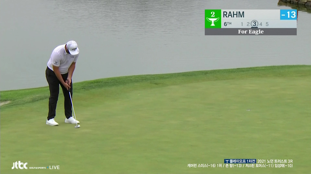[3R 6번홀] 티 샷 실수가 아니었다면 이글이 됐을 존 람의 퍼트 | 다음스포츠