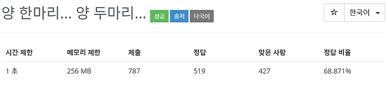 [백준(BOJ)] 11123번 : 양 한마리... 양 두마리... - C++[CPP]