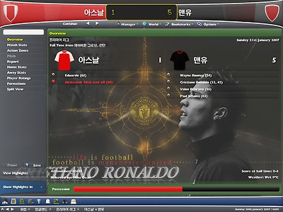 맨체스터 공격 4-3-2-1 ( 정신없이 몰아치는 화끈한 공격전술 ) - FM2007 전술/트레이닝 - 챔피온쉽 매니저 - 대한민국