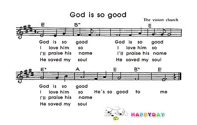 God is so good(좋으신 하나님, 찬양+악보) - 영어 찬양 악보 - 홀리피플(holypeople)