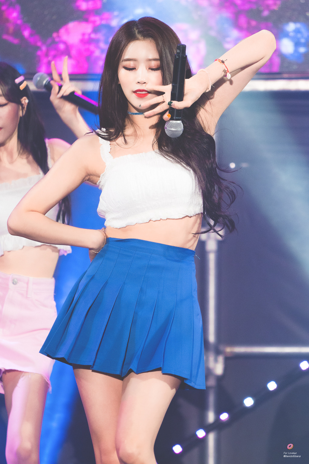 러블리즈 미주 파랑 테니스치마 (스압) - 방송/연예 - 꾸르