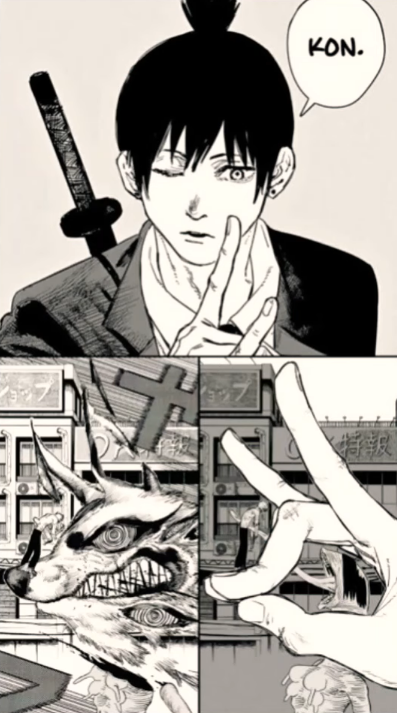 연출 잘 뽑혔다는 ＜체인소 맨＞ 애니, 여우의 악마 등장씬.gif