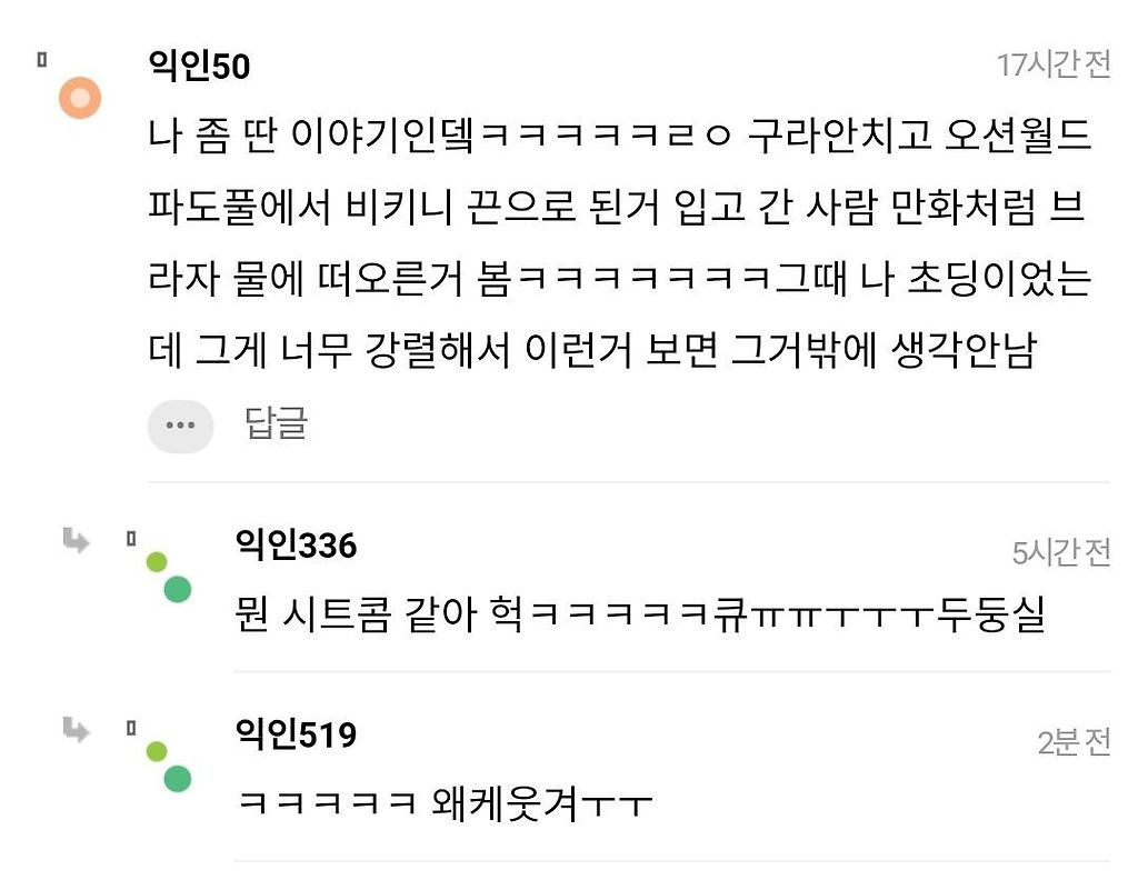 워터파크에 이런 수영복 입고 가면 대참사 날까 후방주의 짤티비 Jjtvkr