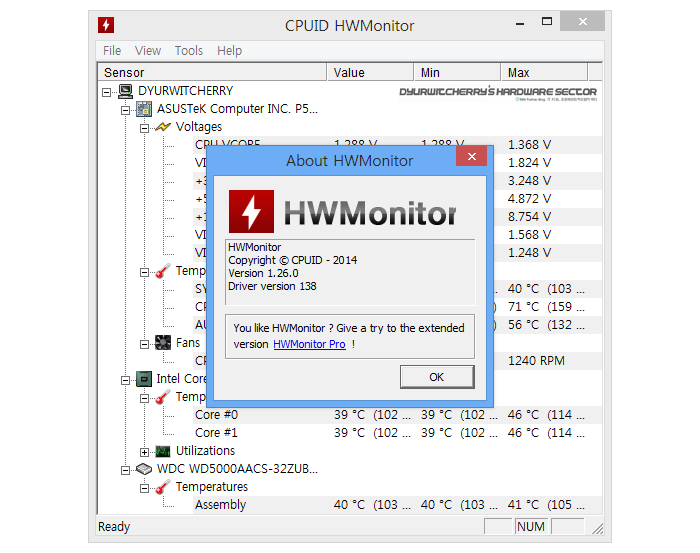 CPUID HWMonitor Pro와 Free 버전의 차이점