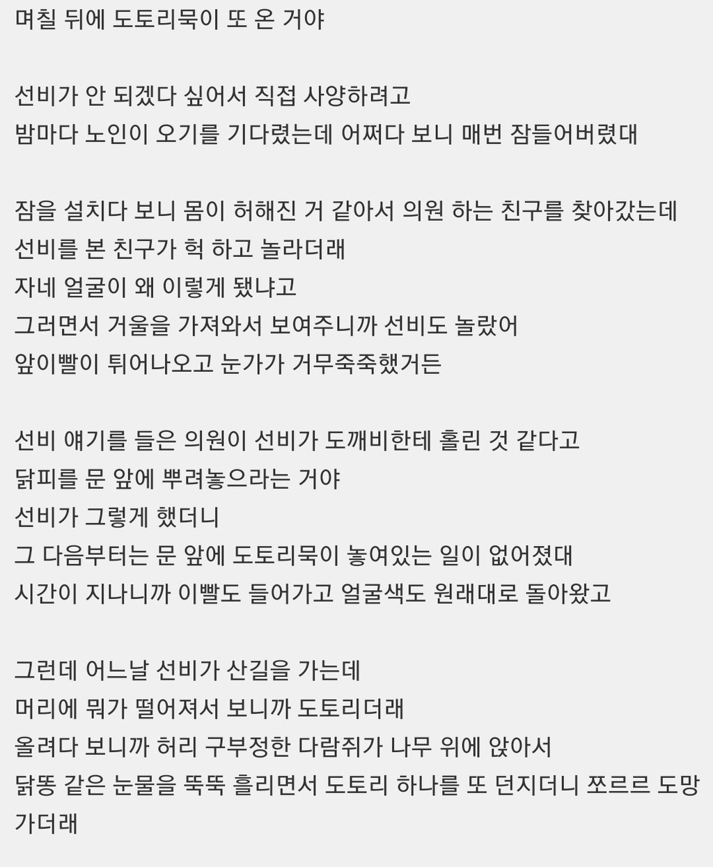 열린괴담회 도토리 줍는 노인 Daum 카페