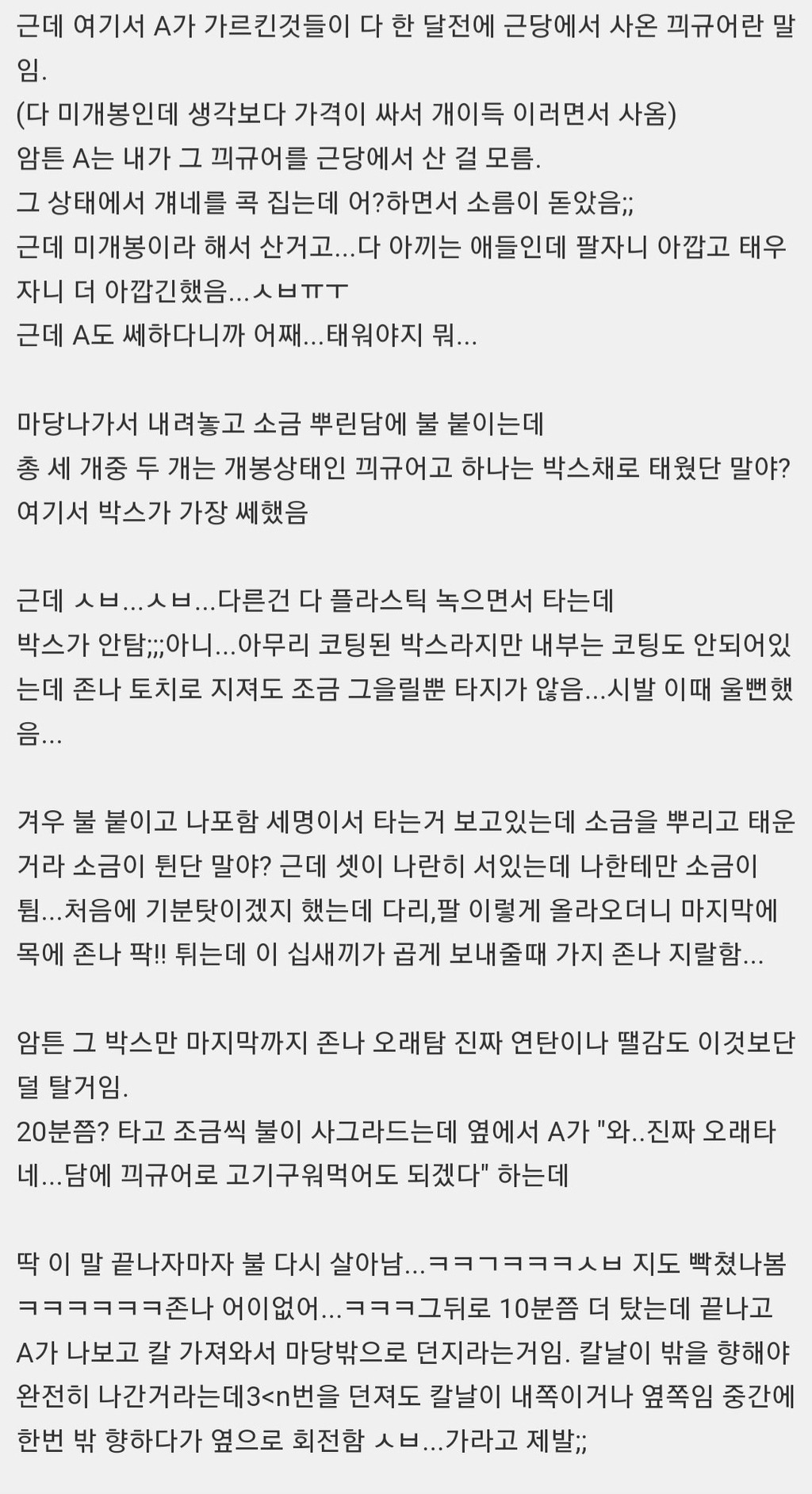열린괴담회 당근에서 사온 피규어 태웠음 Daum 카페