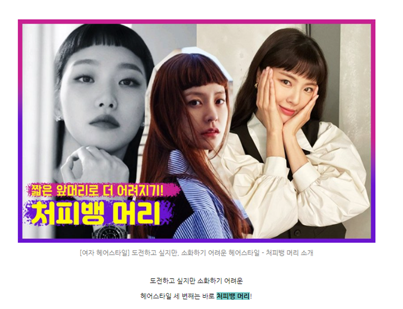 연예인 데일리룩 헤어디자이너들이 말하는 여자들이 가장 소화 하기 어렵다고 손 꼽히는 헤어 스타일 Daum 카페
