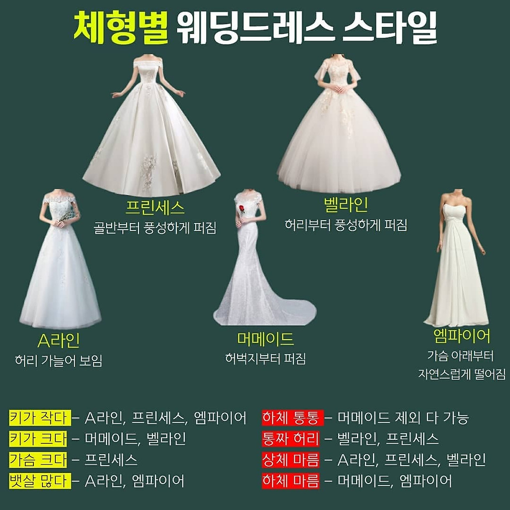 예비신부들의 예신테이블 체형별 웨딩드레스 스타일 Daum 카페