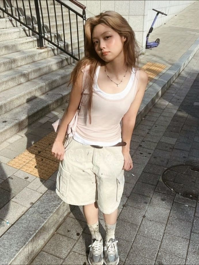 데일리룩 난닝구 아니구요 메리야스 아닙니다🙅‍♀️ 슬리브리스 탑 코디 모음 Daum 카페