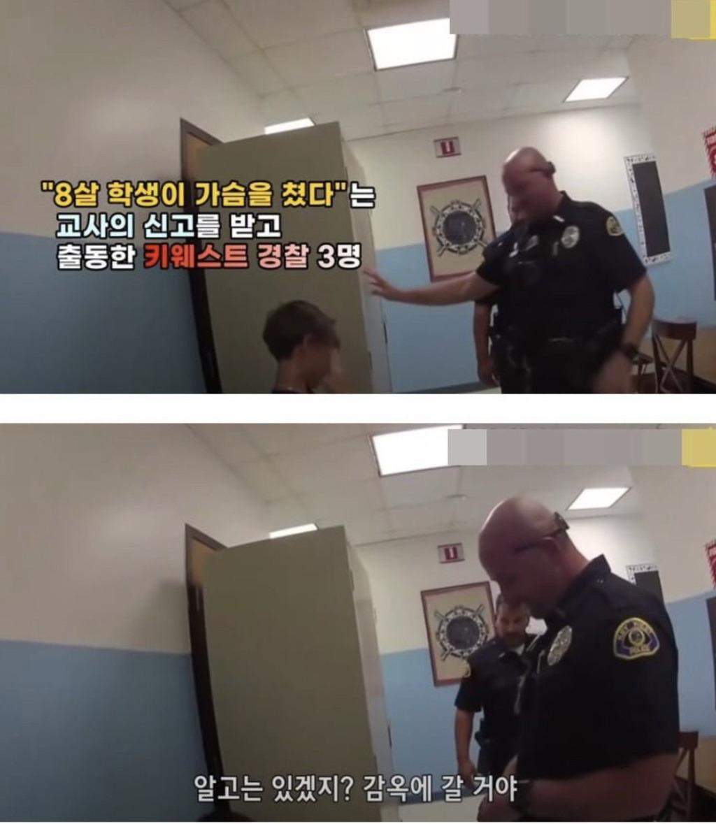 혹하게하는것들 미국에서 8살 아이가 교사의 가슴을 발로 차자 이어진 조치 Daum 카페