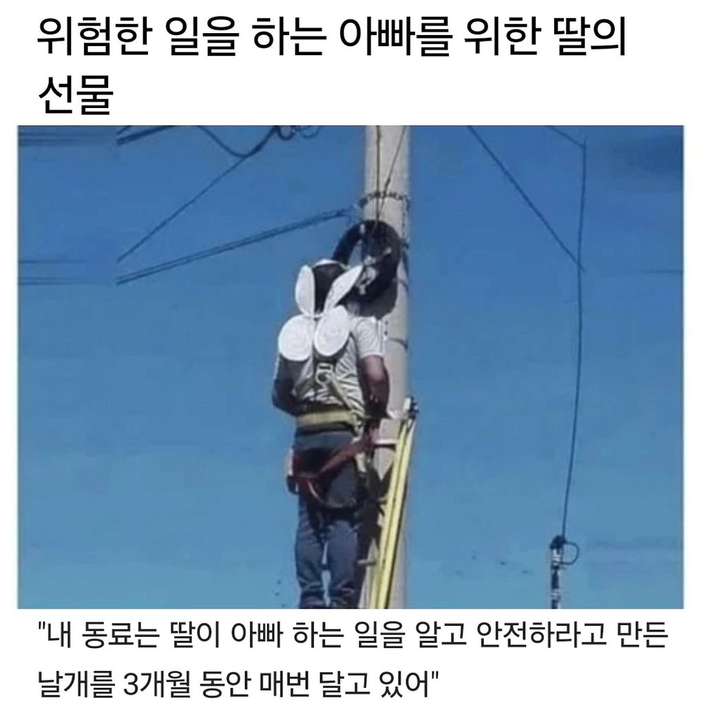 혹하게하는것들 위험한 일을 하는 아빠를 위한 딸의 선물 Daum 카페