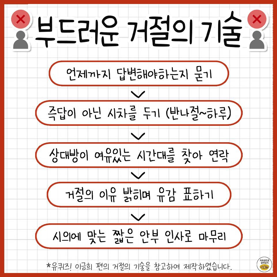 다양한 분야 정보 공유하기 예의있고 부드러운 거절의 기술 Daum 카페