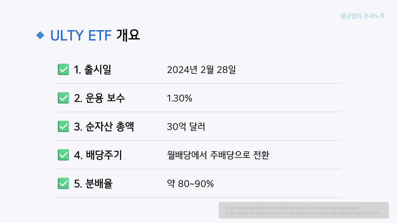 “매주 돈 들어오는 ETF” 연배당률 85% ULTY