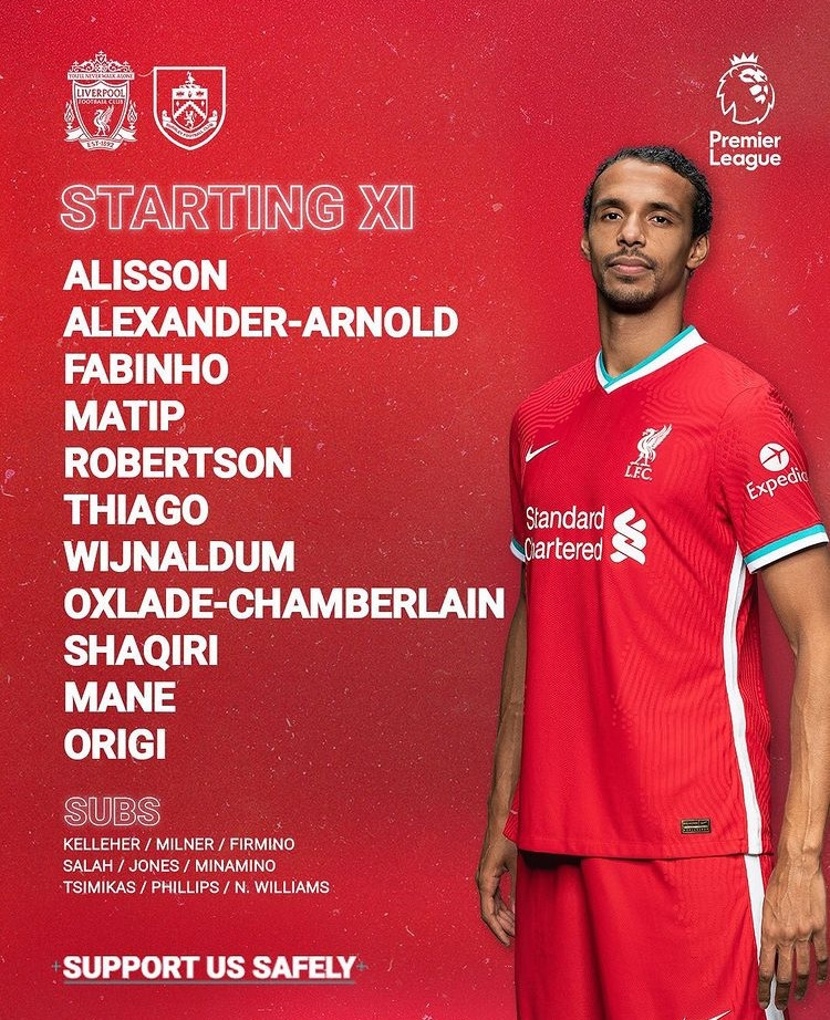 [20/21 EPL 19R] 리버풀 vs 번리