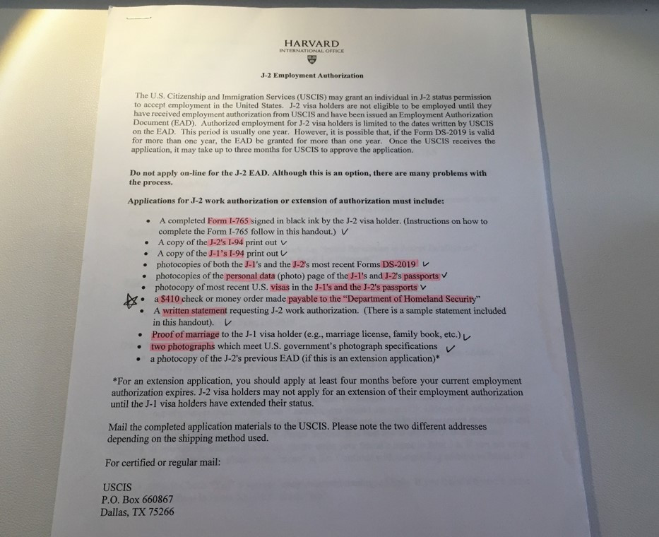 보스턴 생활팁 | 1달만에 발급받은 EAD