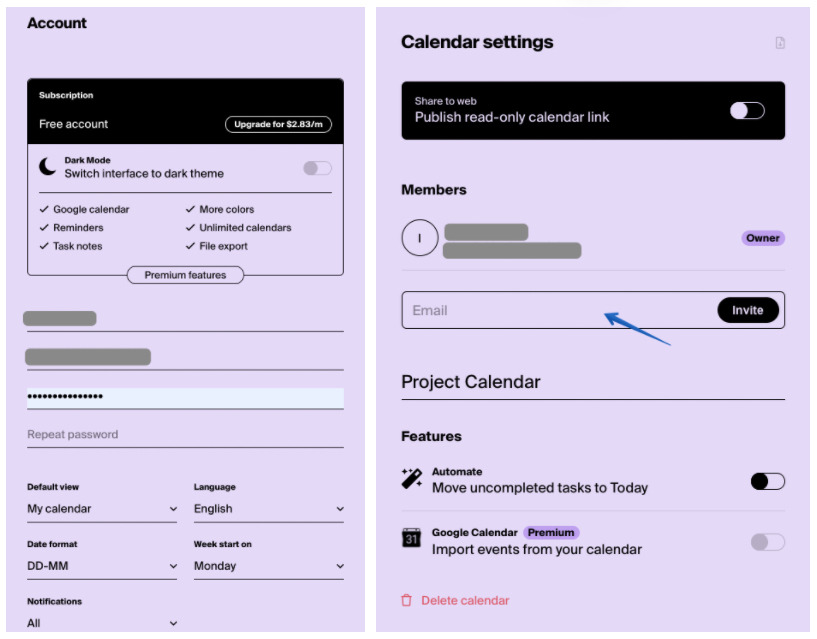 Tweek Calendar : 미니멀 주간 캘린더