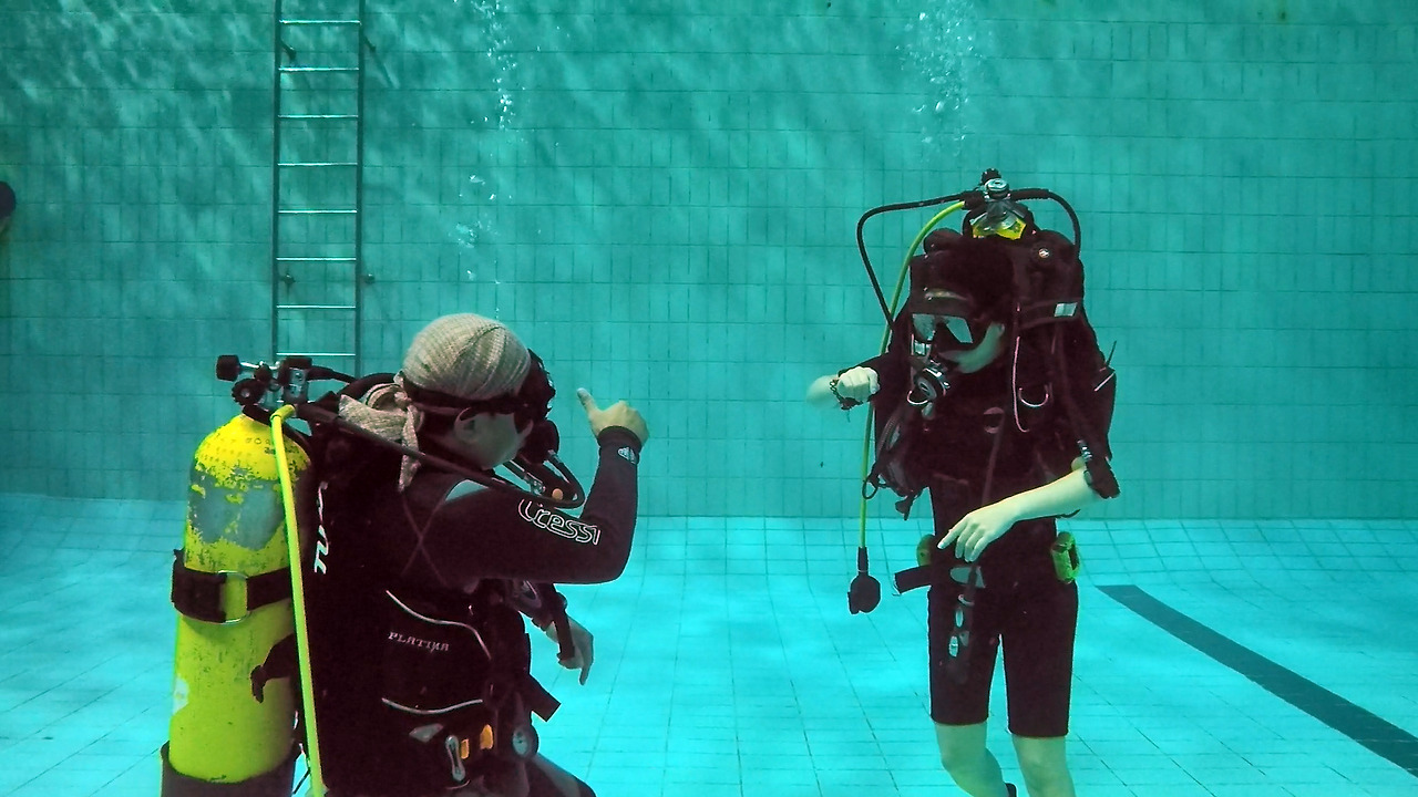 K26으로 부모님과 아이의 SSI1 레벨 프리다이빙 자격 도전기!! - a12