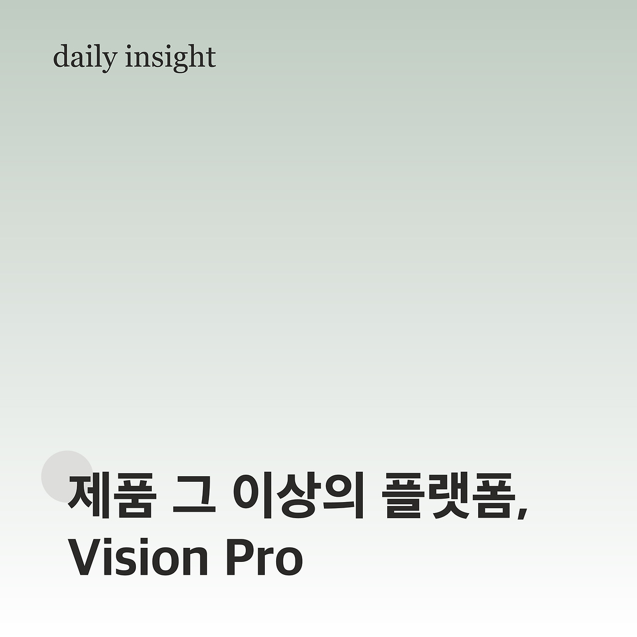 #05. 제품 그 이상의 플랫폼, Vision Pro