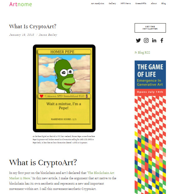 What is Crypto Art?