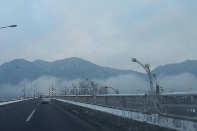 눈 오는 날, 팔당과 예봉산