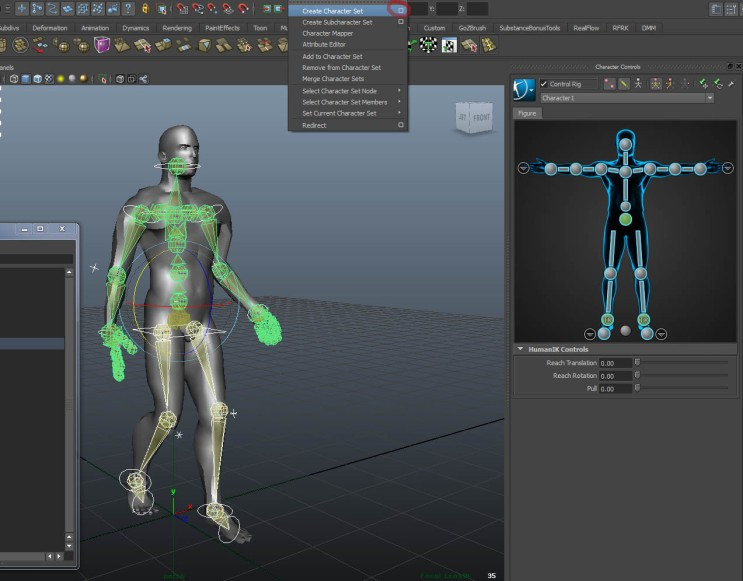 Maya HumanIK로 키프레임 animating하기