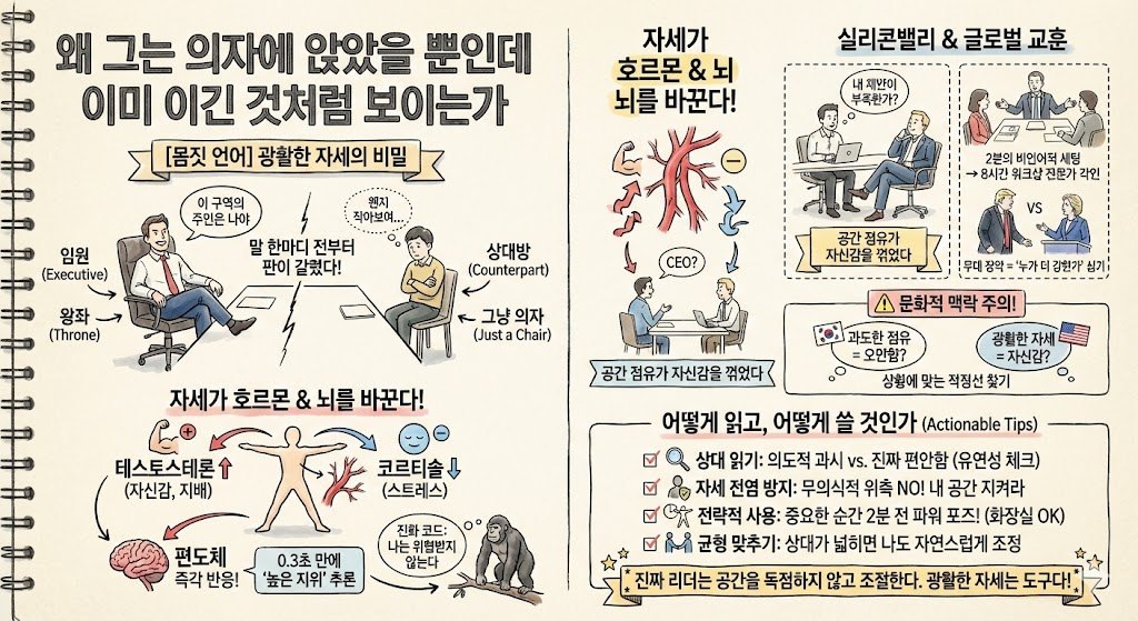 왜 그는 의자에 앉았을 뿐인데 이미 이긴 것처럼 보이나