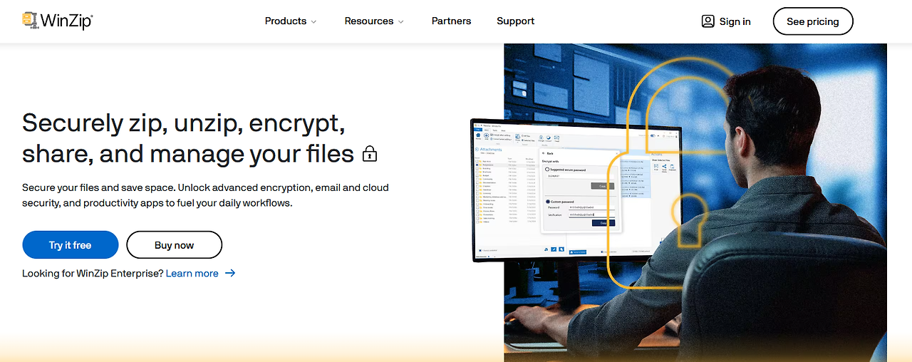 WinZip(윈집) 무료 다운로드 사용법