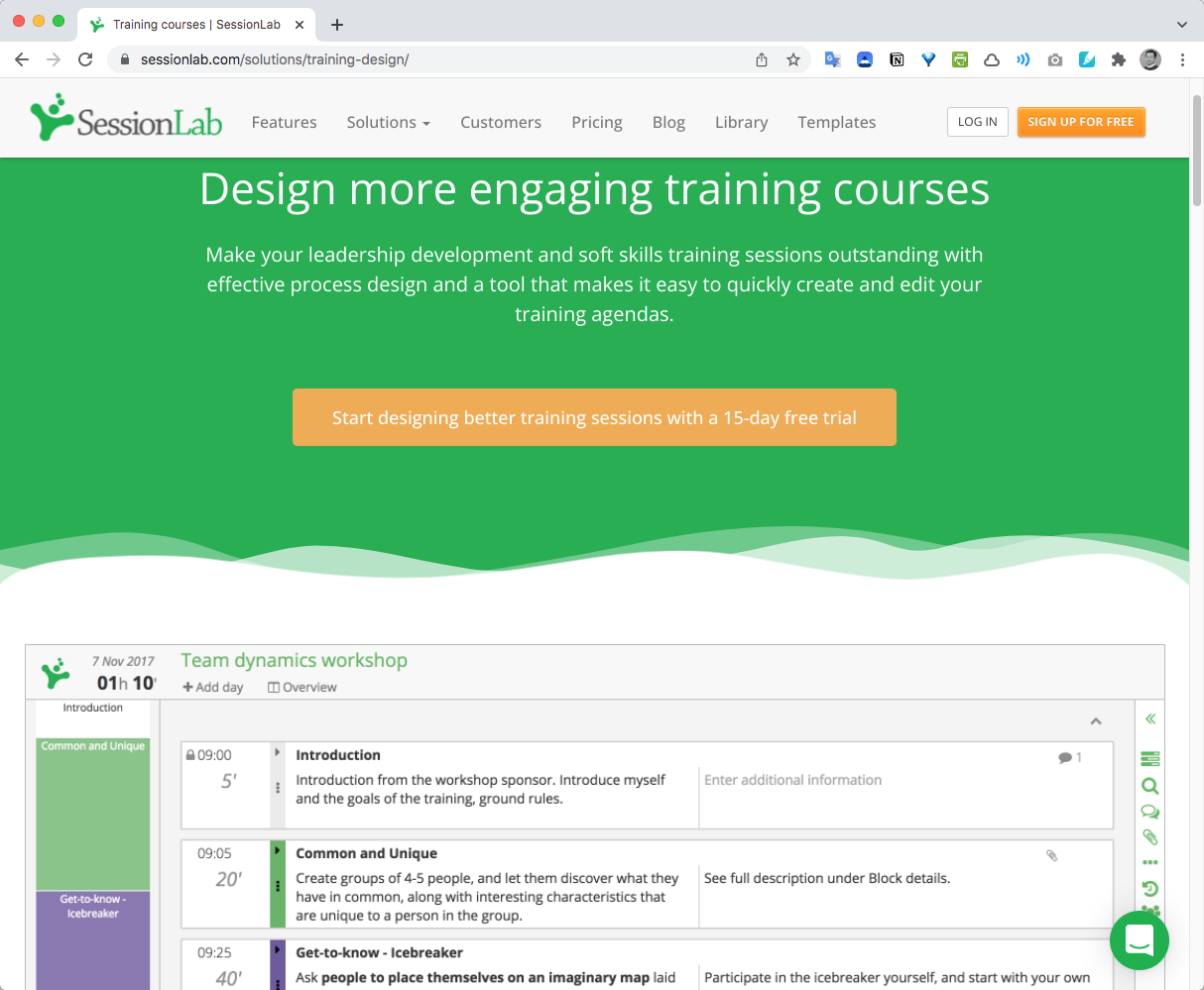 SessionLab : 참여형 교육 설계를 편리하게