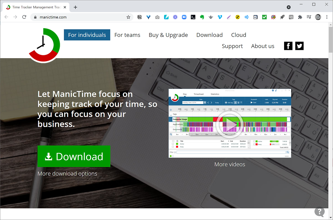 ManicTime : 어떤 일에 많은 시간을 쓸까