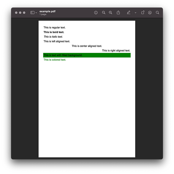 python으로 text 을 pdf 파일로 저장하기