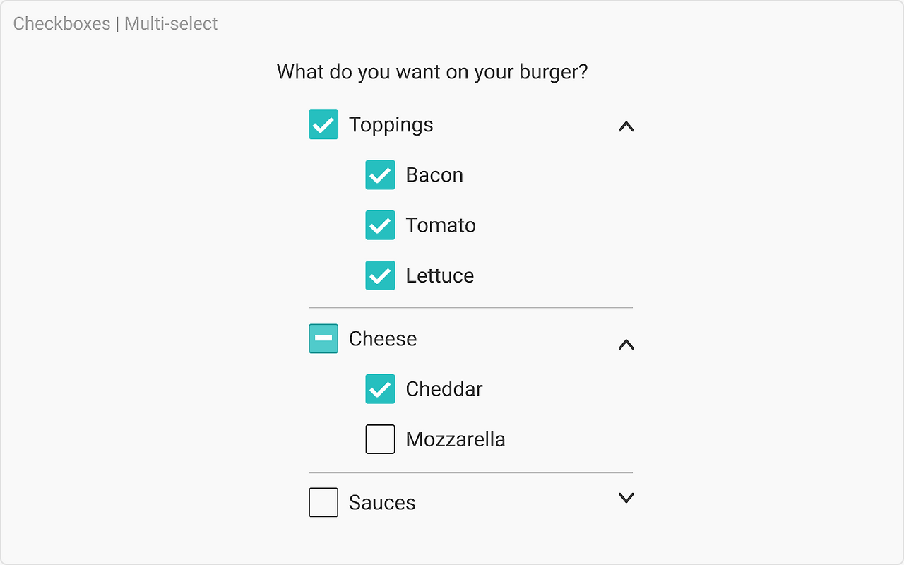 UI cheat sheet: selectors