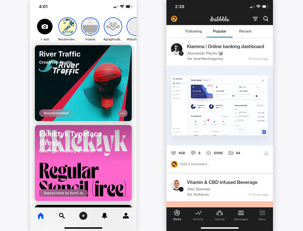 [UX] dribbble 뜯어보기