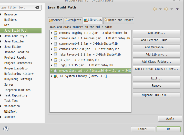 JAVA SWT를 Linux에서 실행 하기
