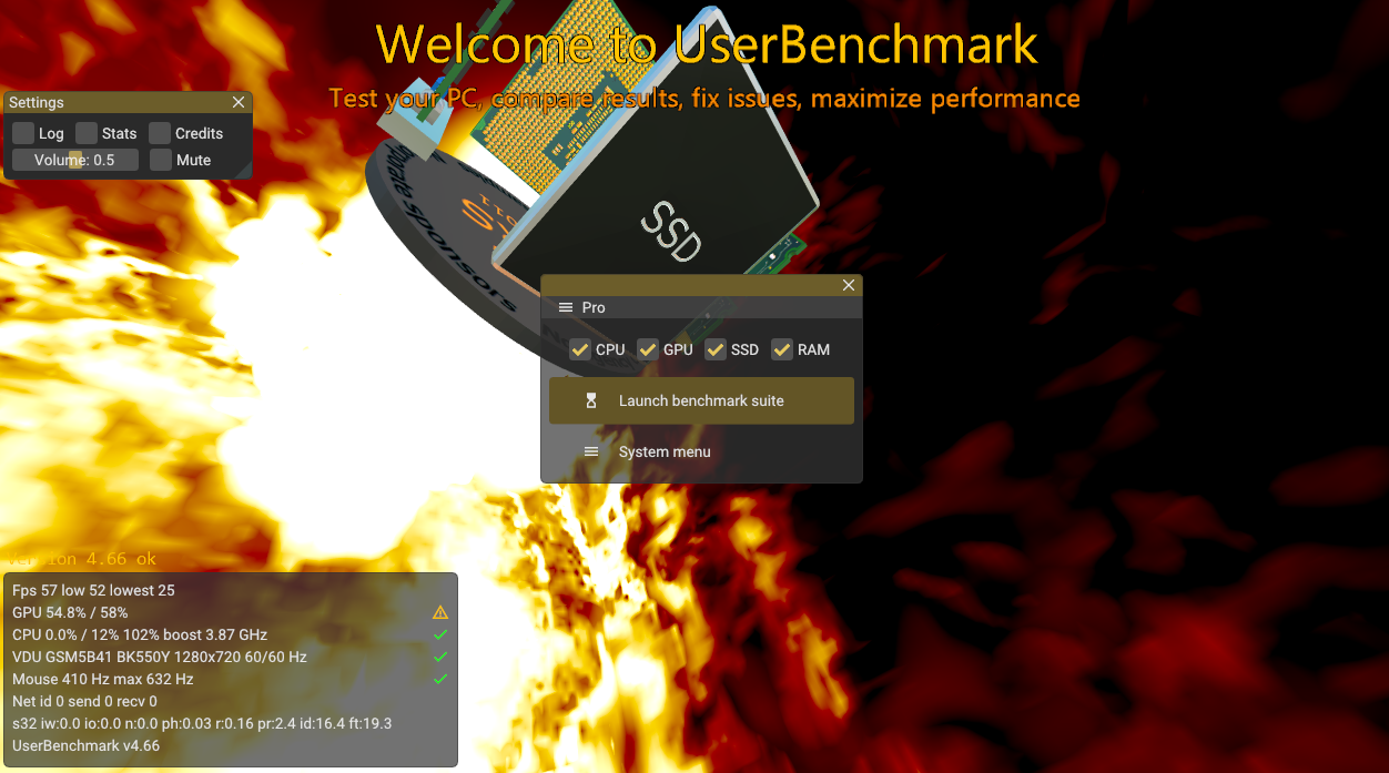 UserBenchmark 사용법 다운로드