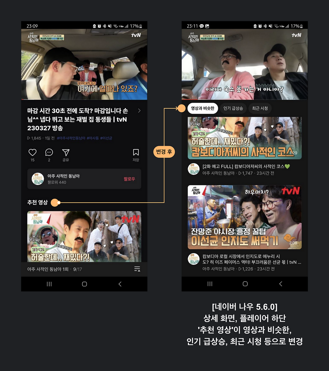 나이키가 동일 모델 다른 컬러를 보여주는 방법