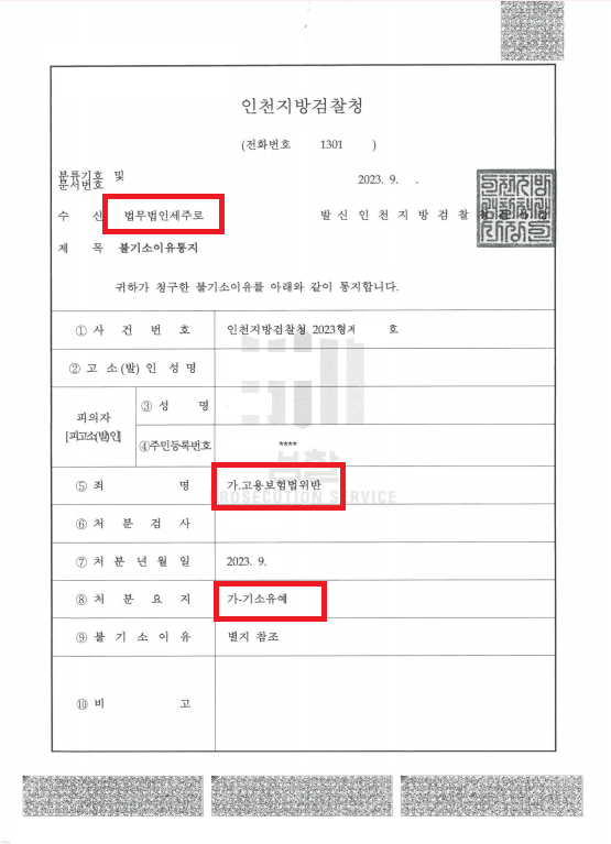 실업 급여 부정수급으로 전과자가 될 위기 기소유예