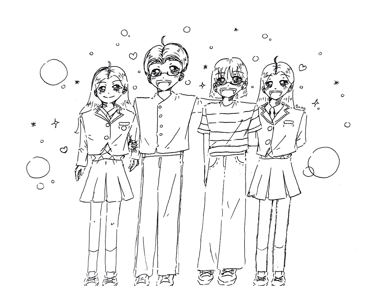 한찬송 인생샷 우리가족그림 송희의작품 편지와함