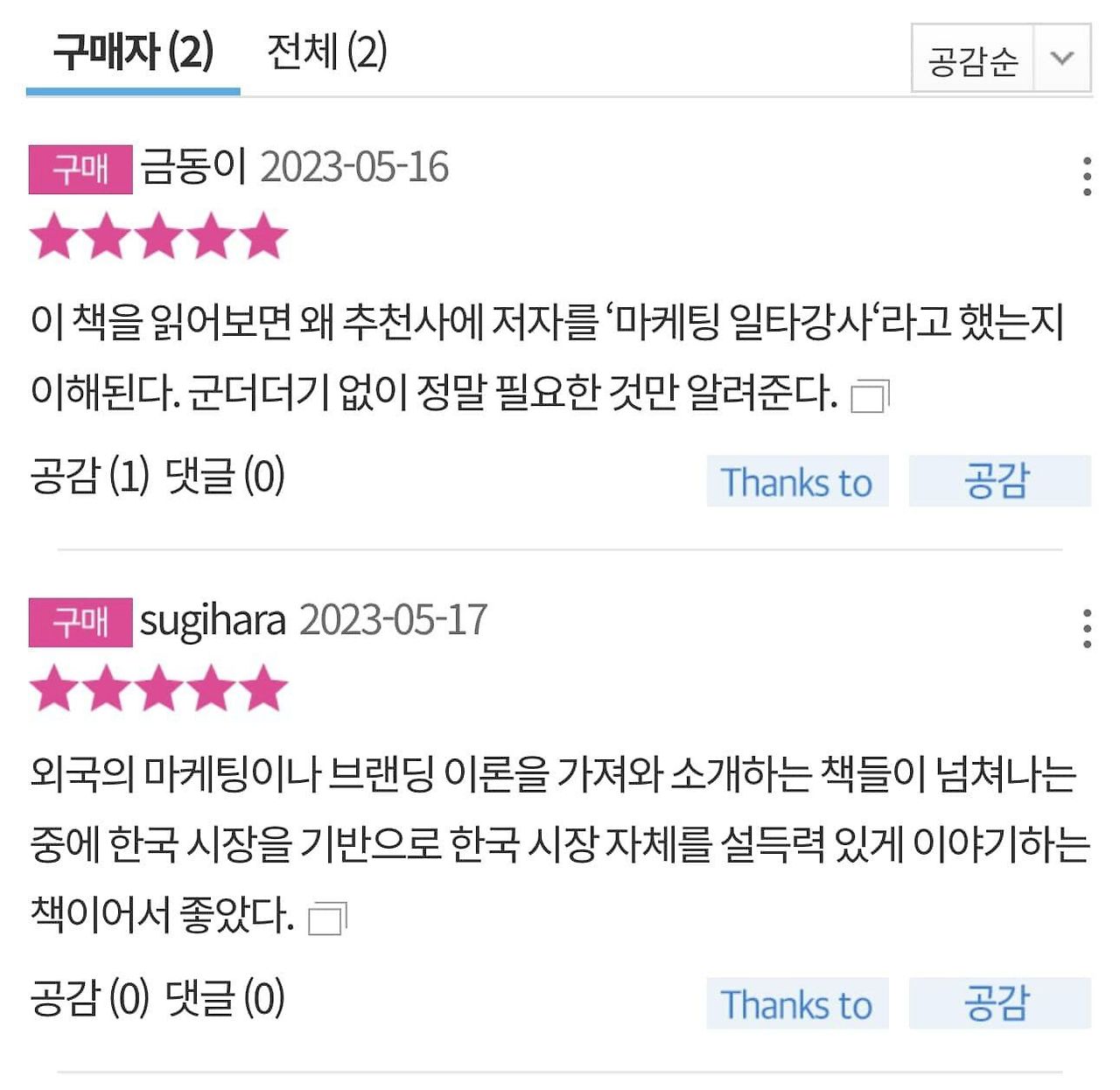 당신의 제품과 서비스가 팔리지 않는 이유 독자 리뷰