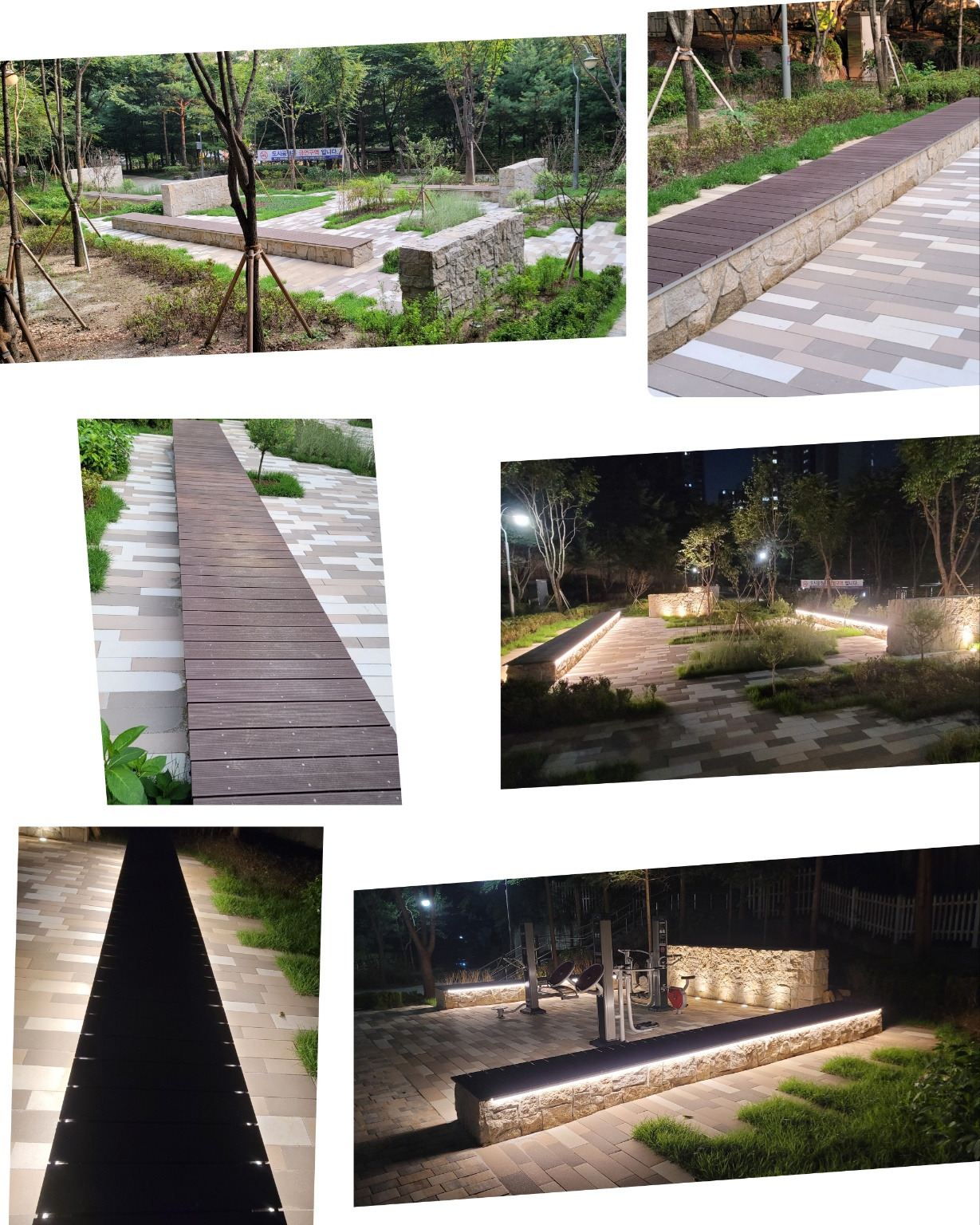 유웰합성데크합성목재데크와 개비온을 활용한 벤치