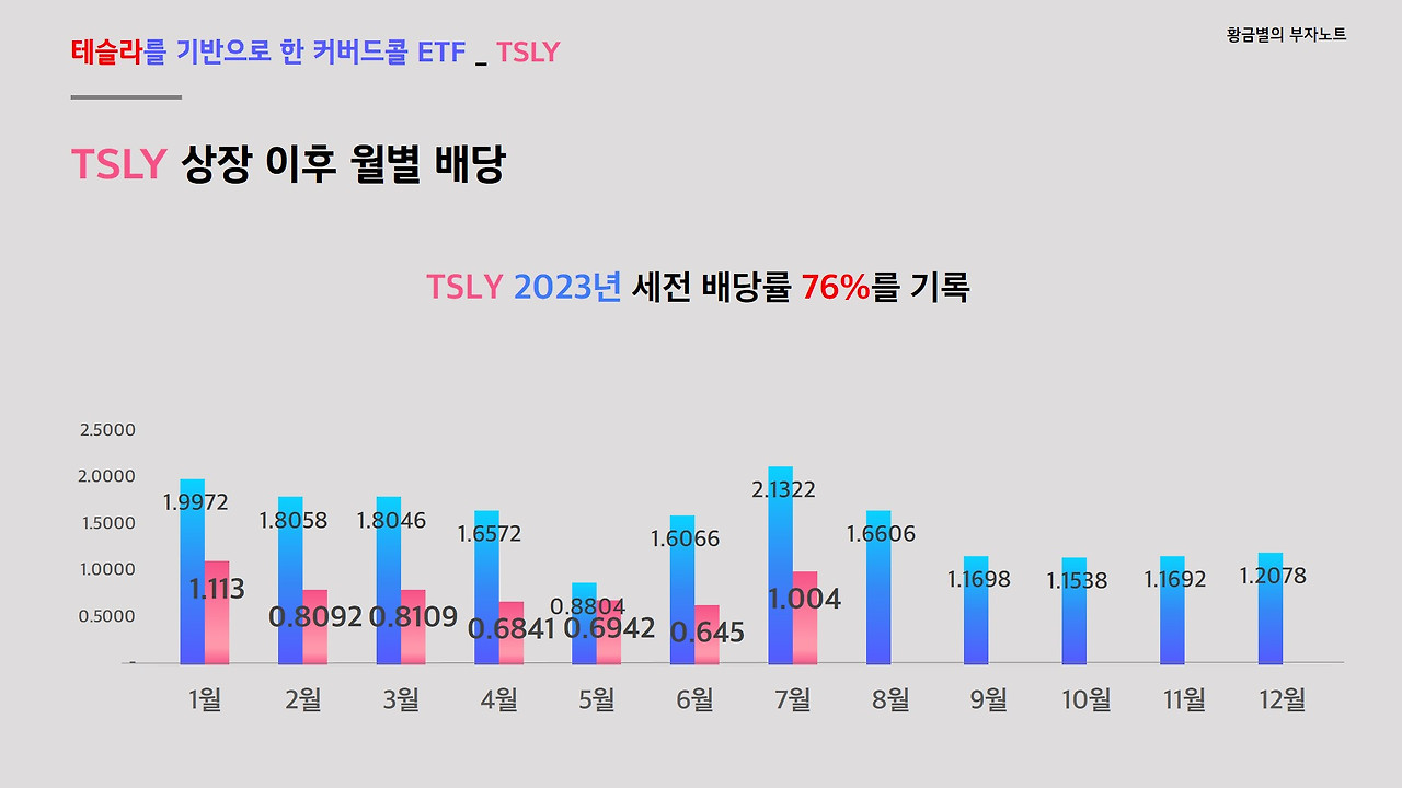 CONY TSLY NVDY 7월 배당속보