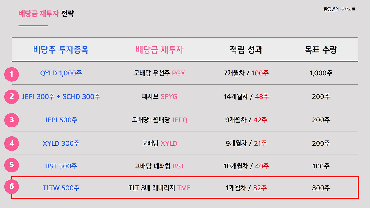 TLTW 배당금으로 3배 레버리지 TMF 32주 적립