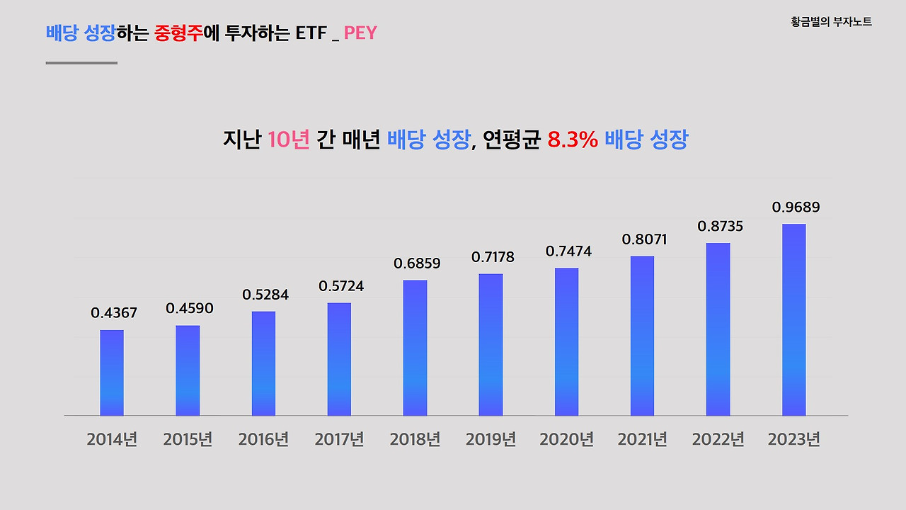 배당 성장하는 중형주에 투자하는 PEY ETF