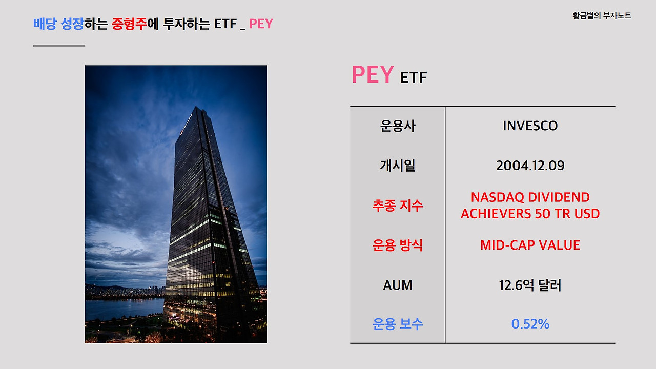 배당 성장하는 중형주에 투자하는 PEY ETF