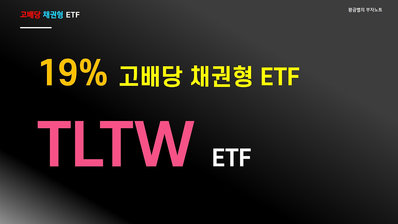 연배당률 19% 고배당 채권형 ETF 'TLTW'